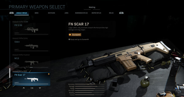 Call of Duty: Modern Warfare Complete Weapon List With Ratings