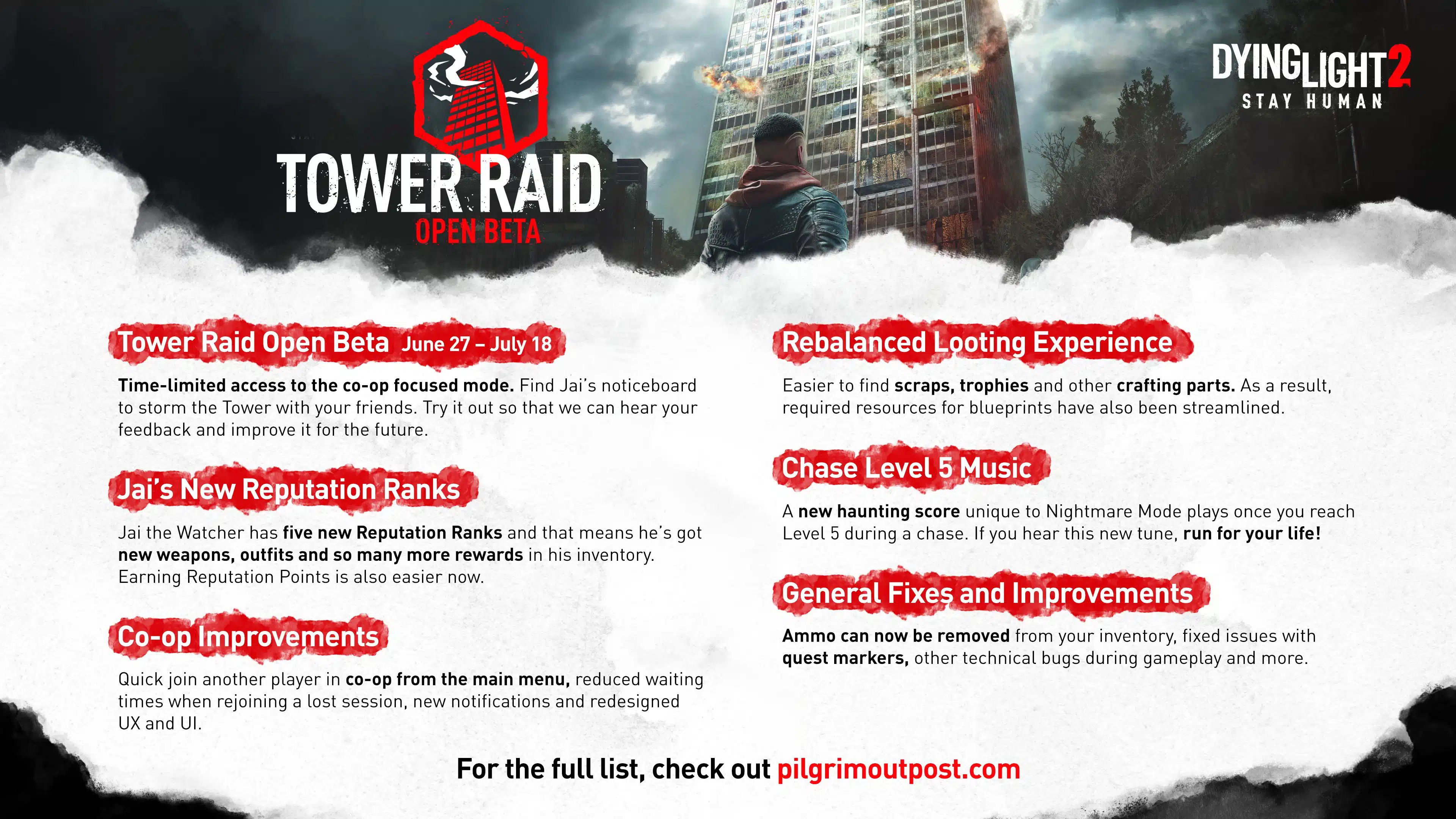 Dying Light 2 Update 1.52 Shambles Out for Tower Raid Open Beta This ...