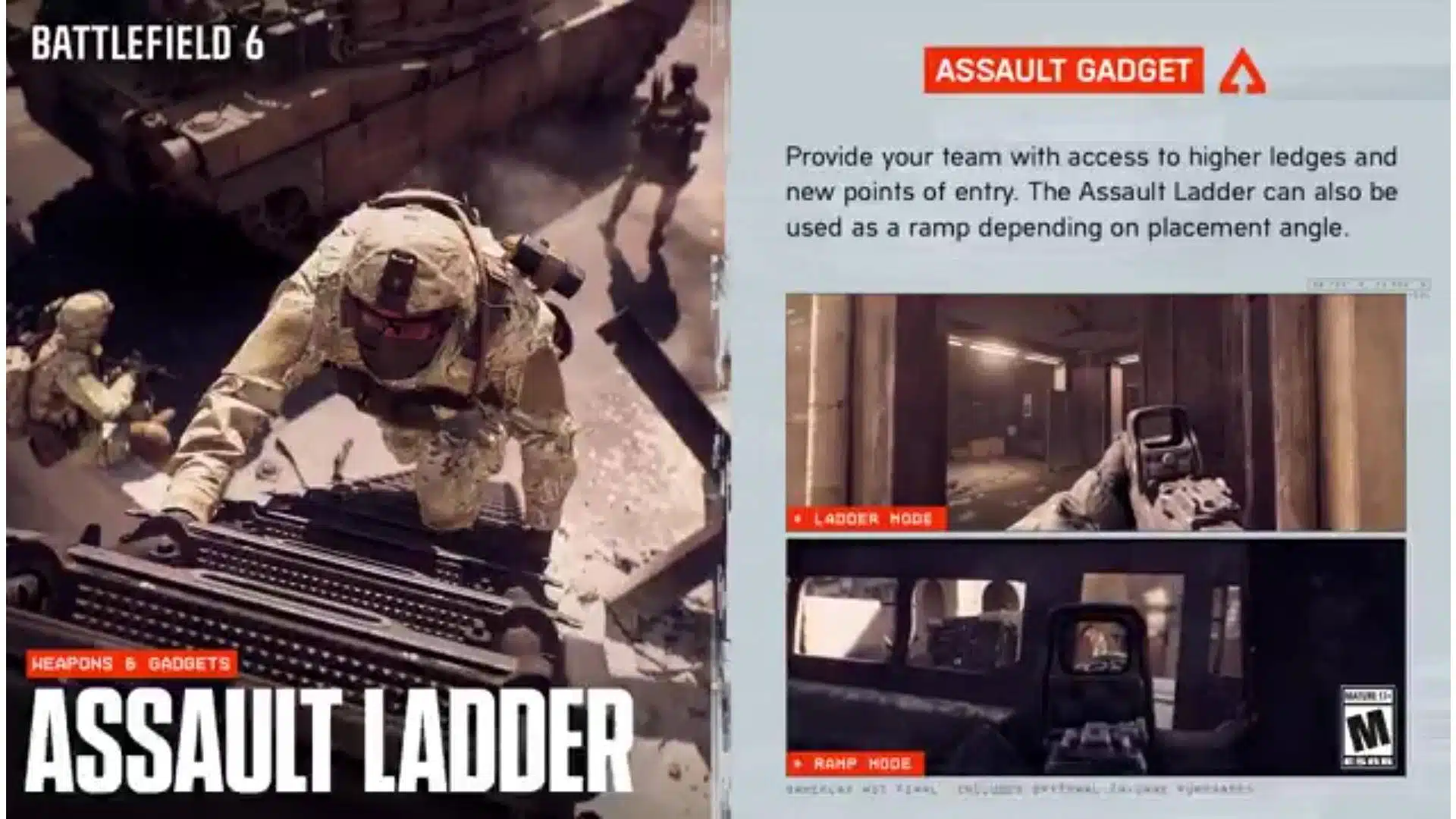 Battlefield 6 Assault Ladder Gadget Revealed and Has Two Uses